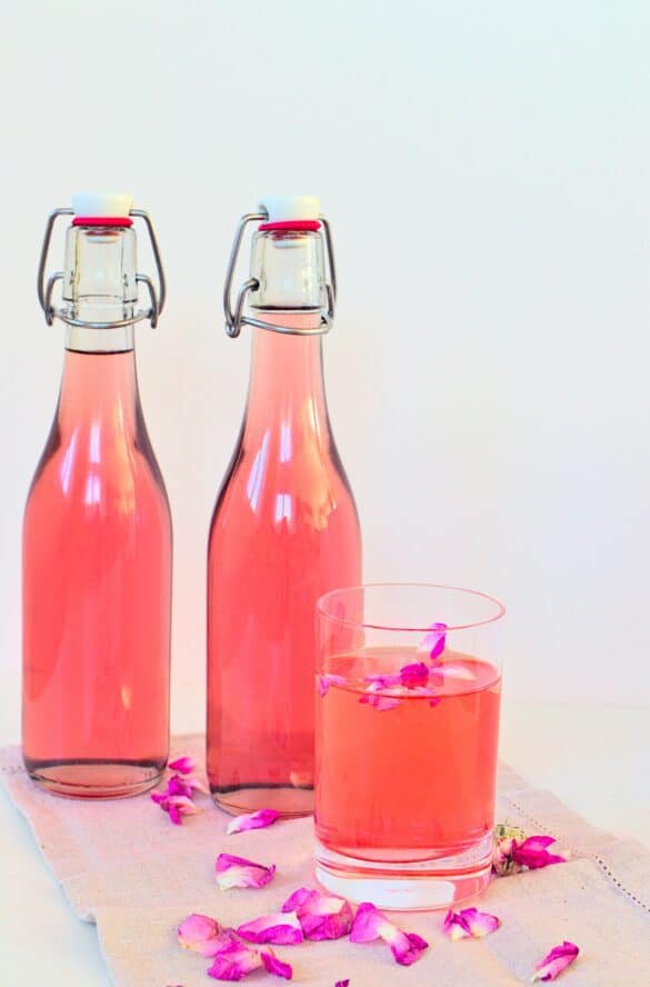 Fresh Rose Petals Cordial ( Rose Syrup ) - Vital Fair Living