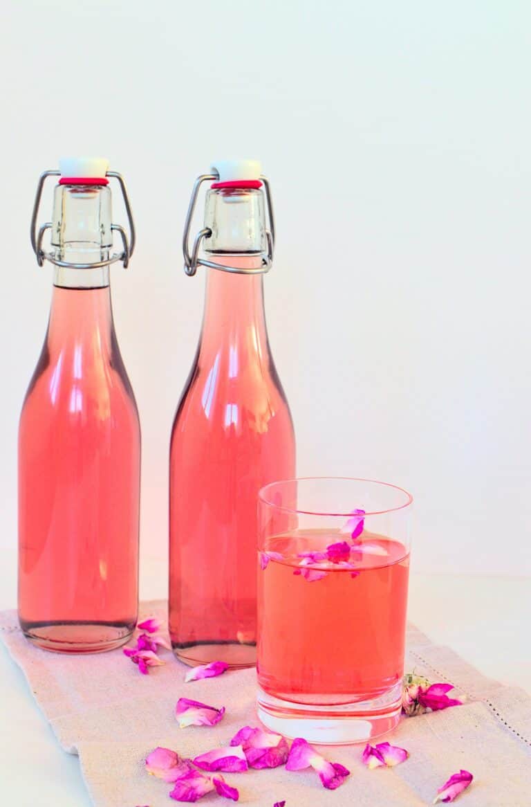Fresh Rose Petals Cordial ( Rose Syrup ) - Vital Fair Living