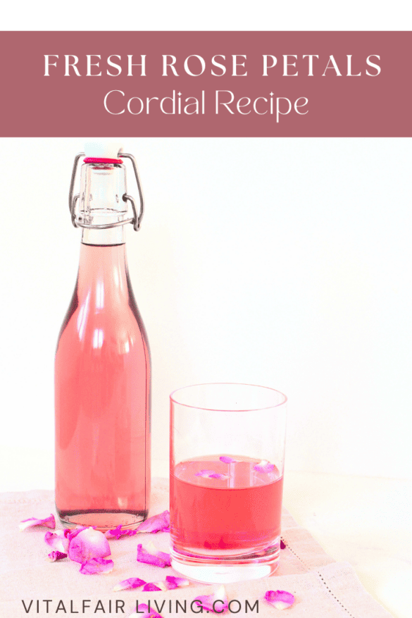 Fresh Rose Petals Cordial ( Rose Syrup ) - Vital Fair Living